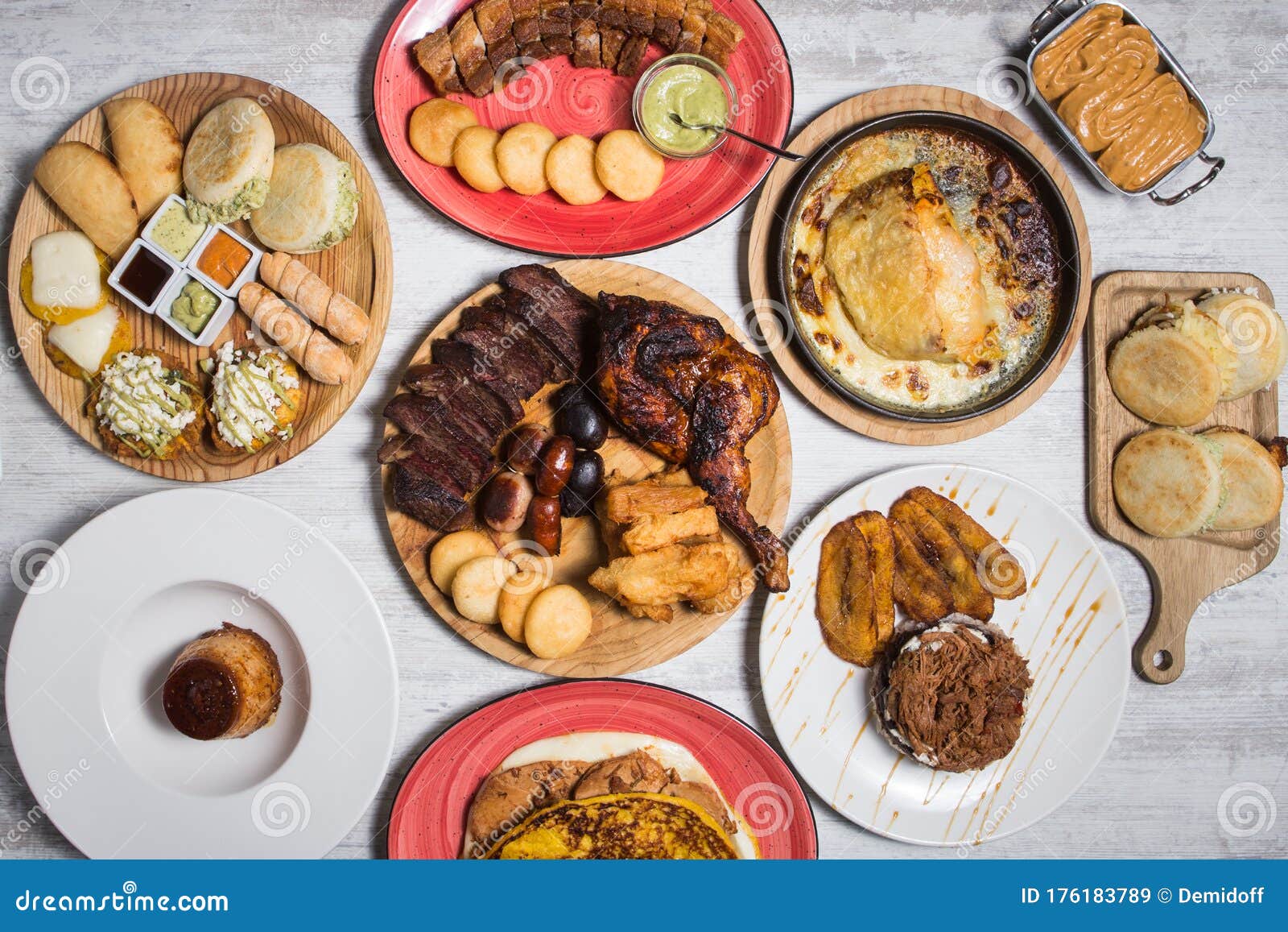 Venezuelan cuisine stock image. Image of chicken, american - 176183789