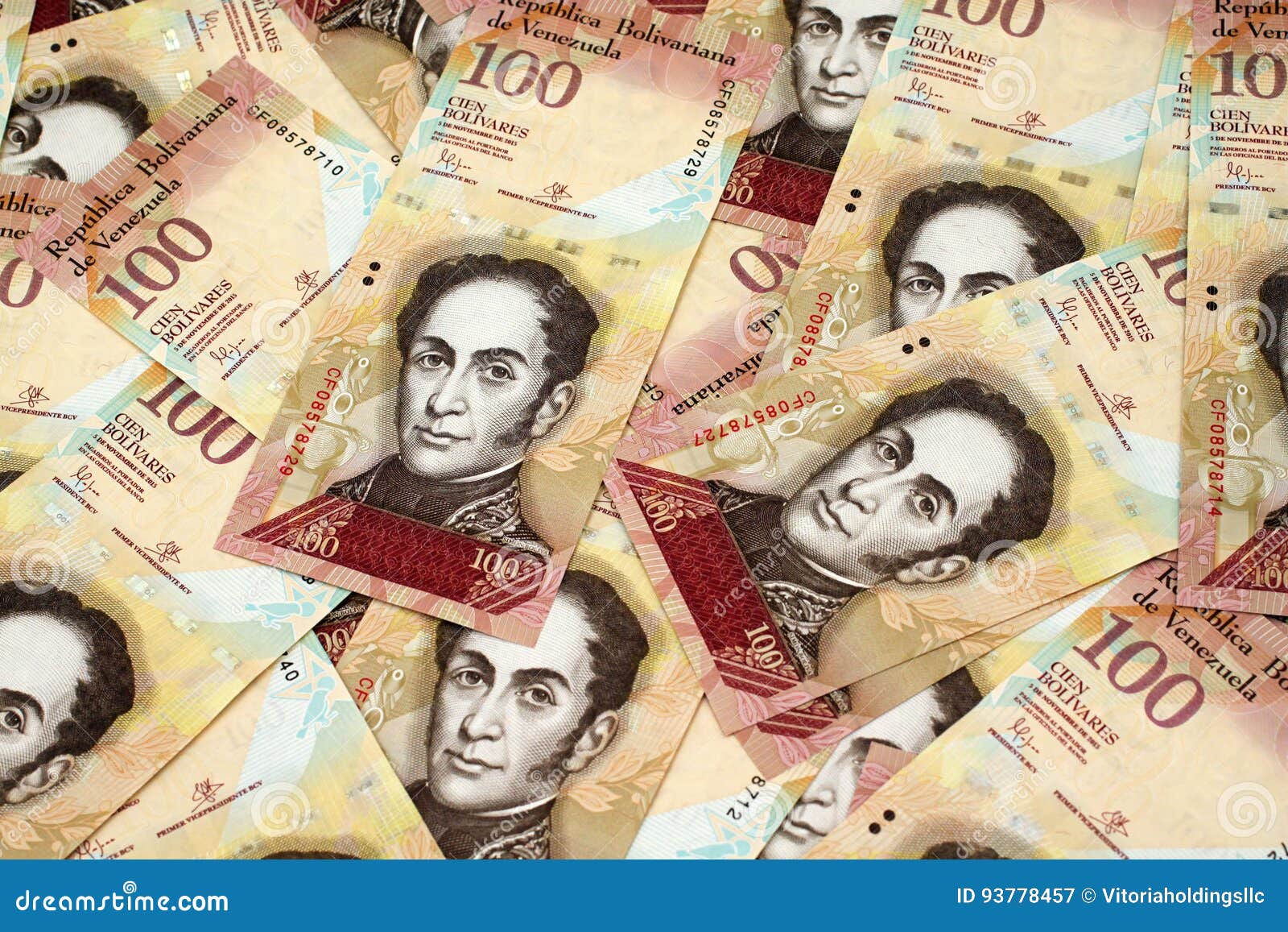 Venezuelan Currency Close Up Stock Image - Image of monetary, financial ...