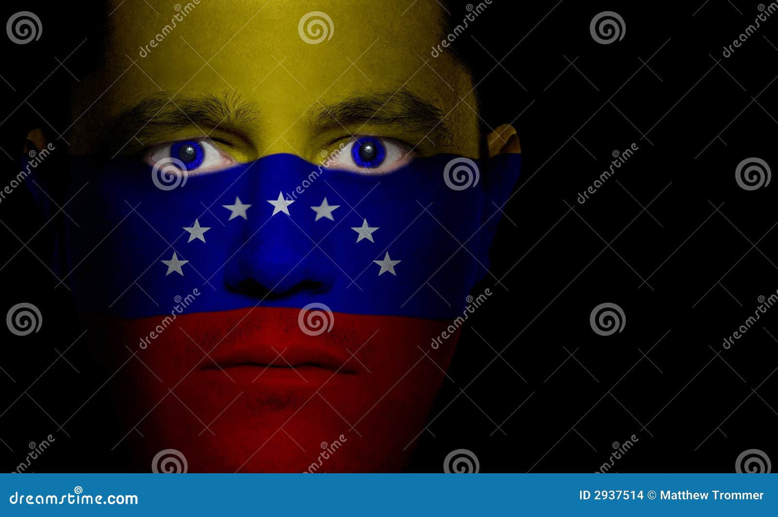 Venezuelan Flag - Male Face Stock Photo - Image of nationalism ...