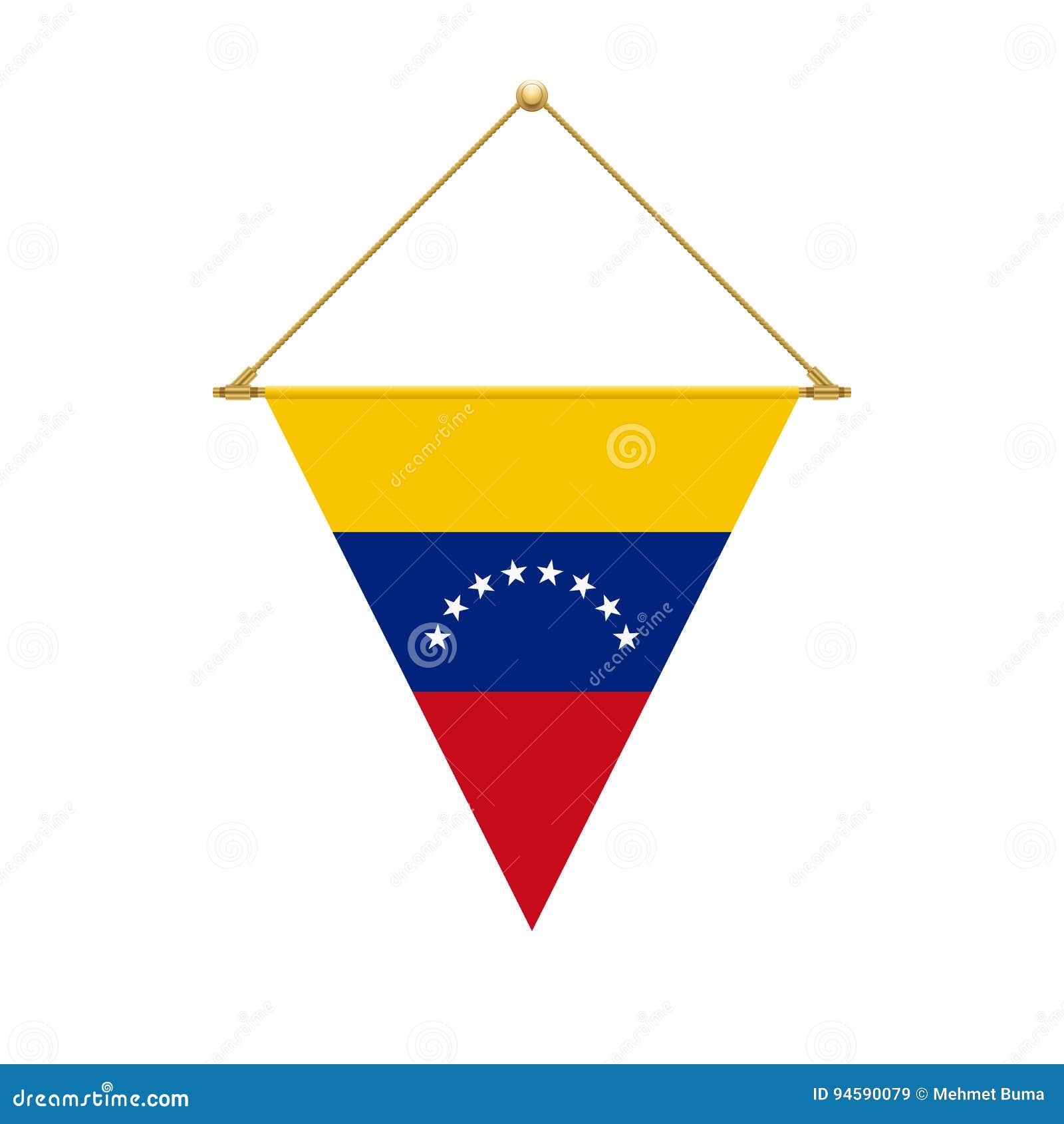 Venezuelan Triangle Flag Hanging, Illustration Stock Vector ...