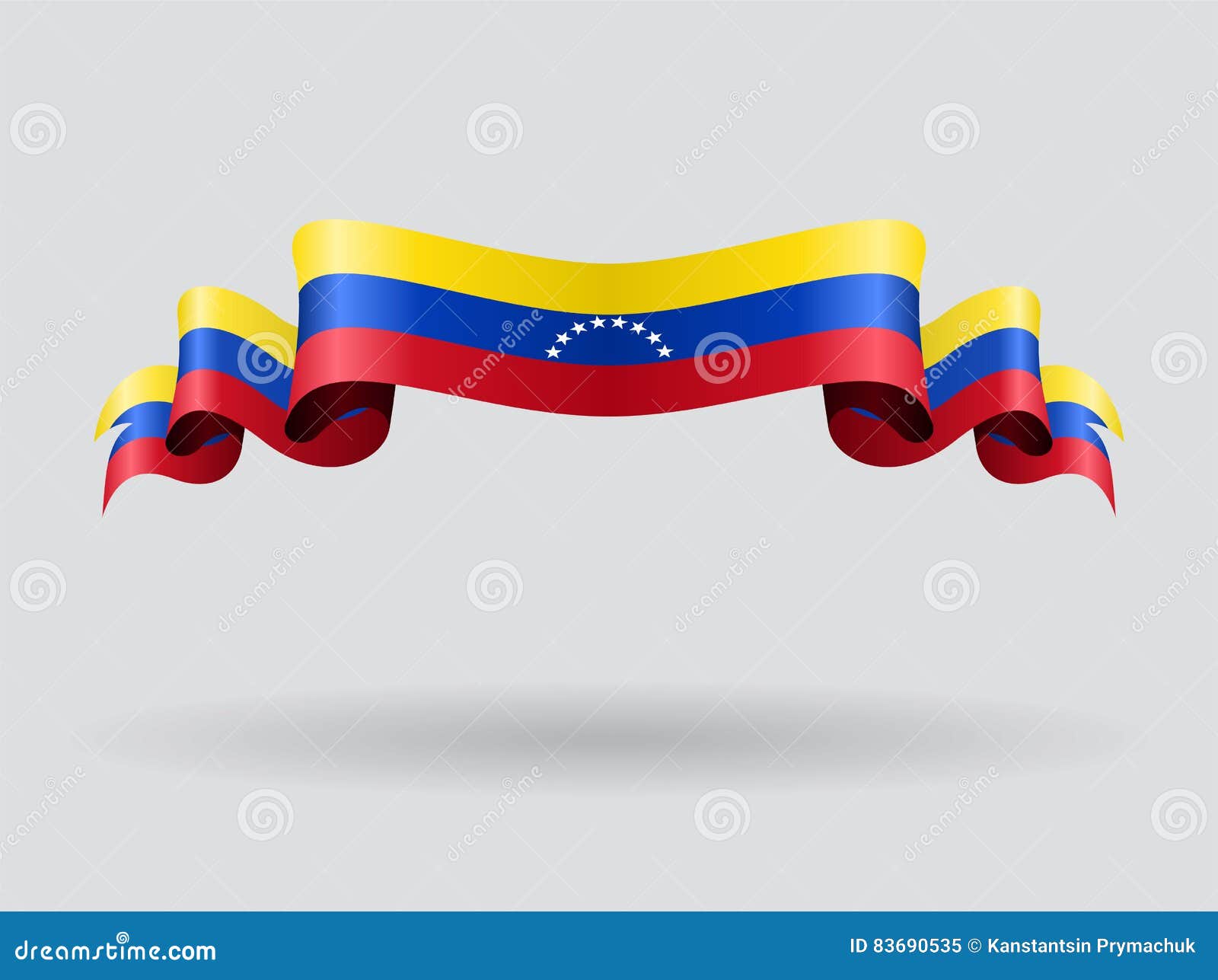 Venezuelan Wavy Flag. Vector Illustration. Stock Vector - Illustration ...