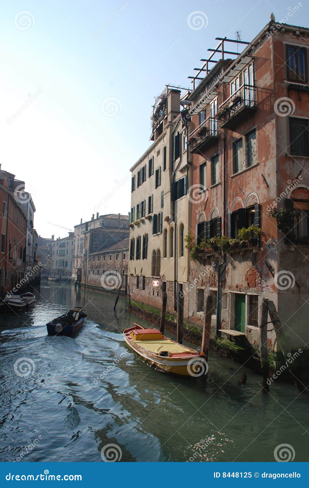 Venice Backstreet stock image. Image of houses, boat, decay - 8448125