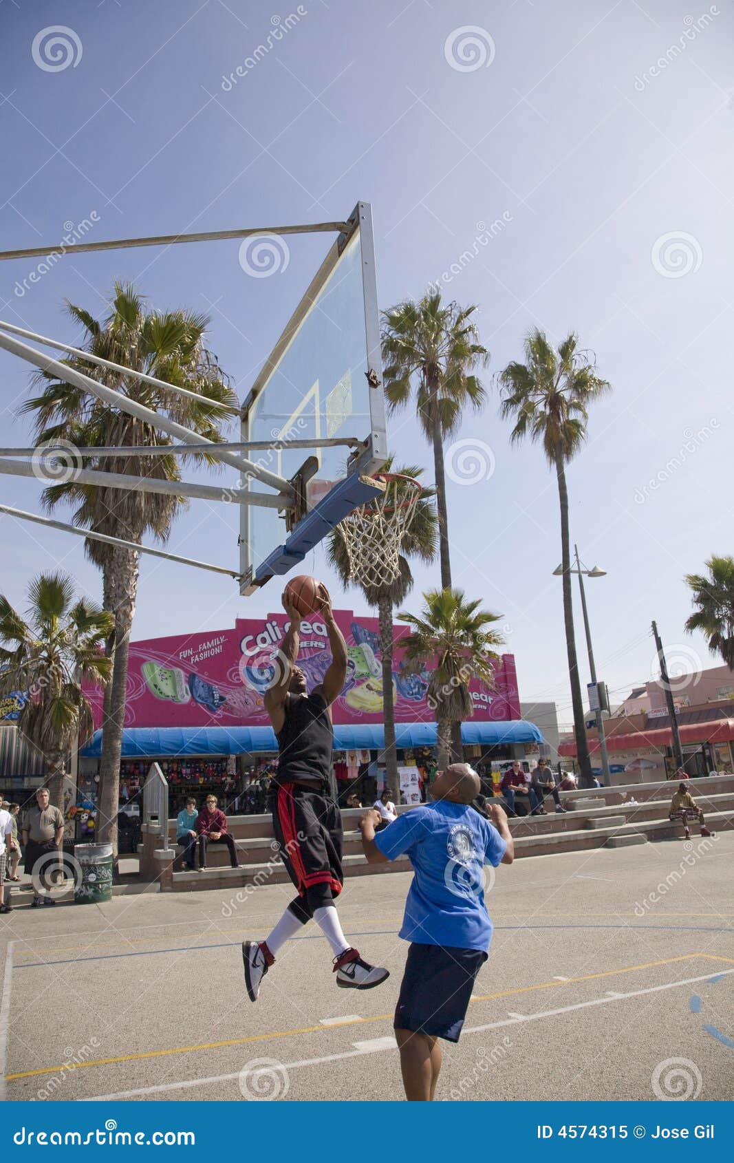 Venice Beach Hoops 5 editorial image. Image of basket - 4574315