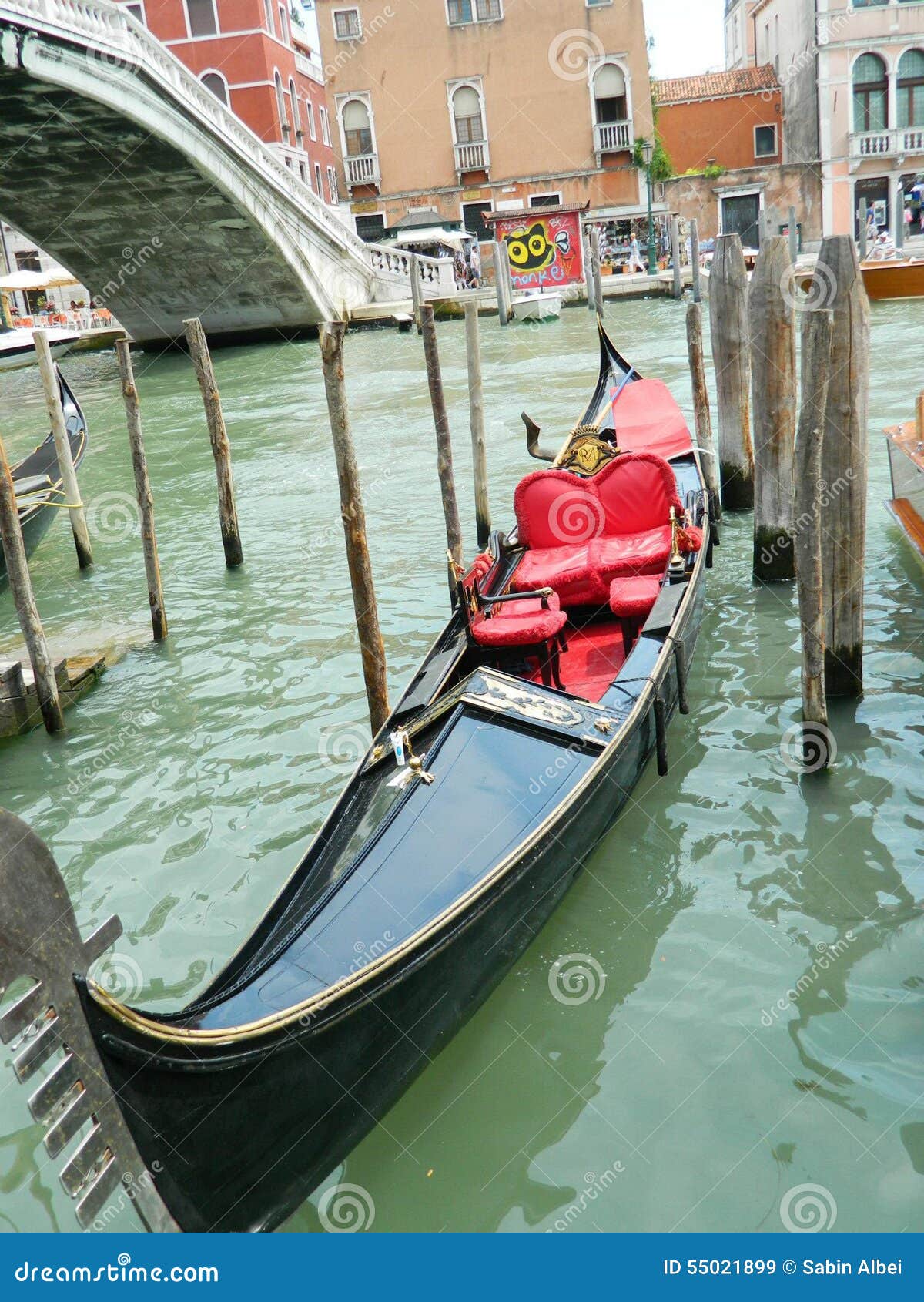 Venice black gondola stock image. Image of singing, super - 55021899