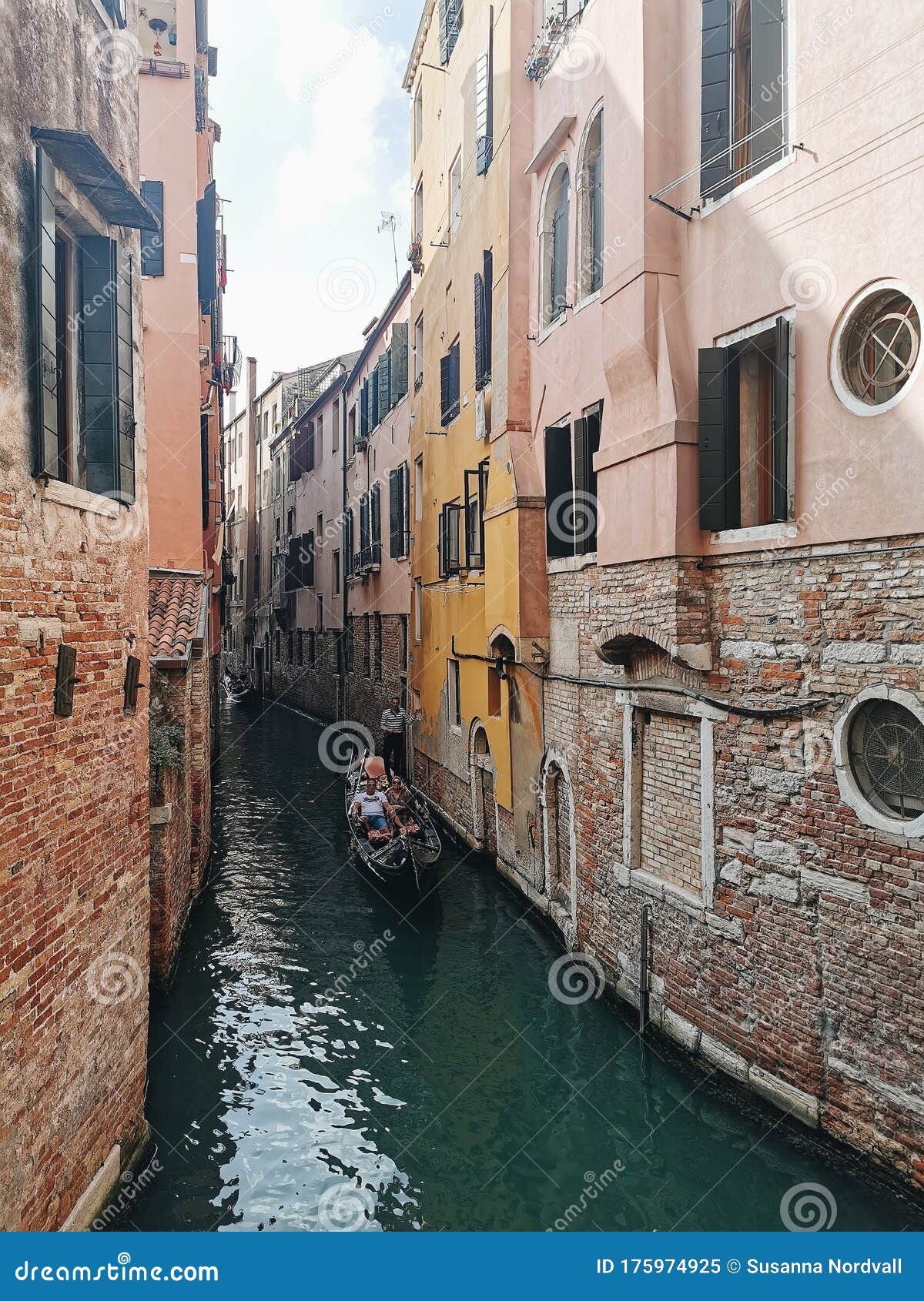 Venice canal in the fall editorial image. Image of tourists - 175974925