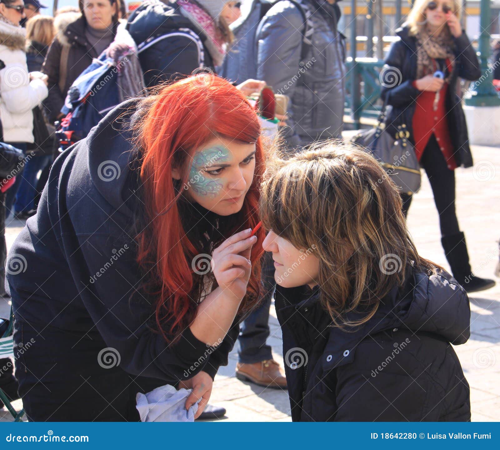 Venice Carnival, Face Painting Editorial Image - Image of detail ...
