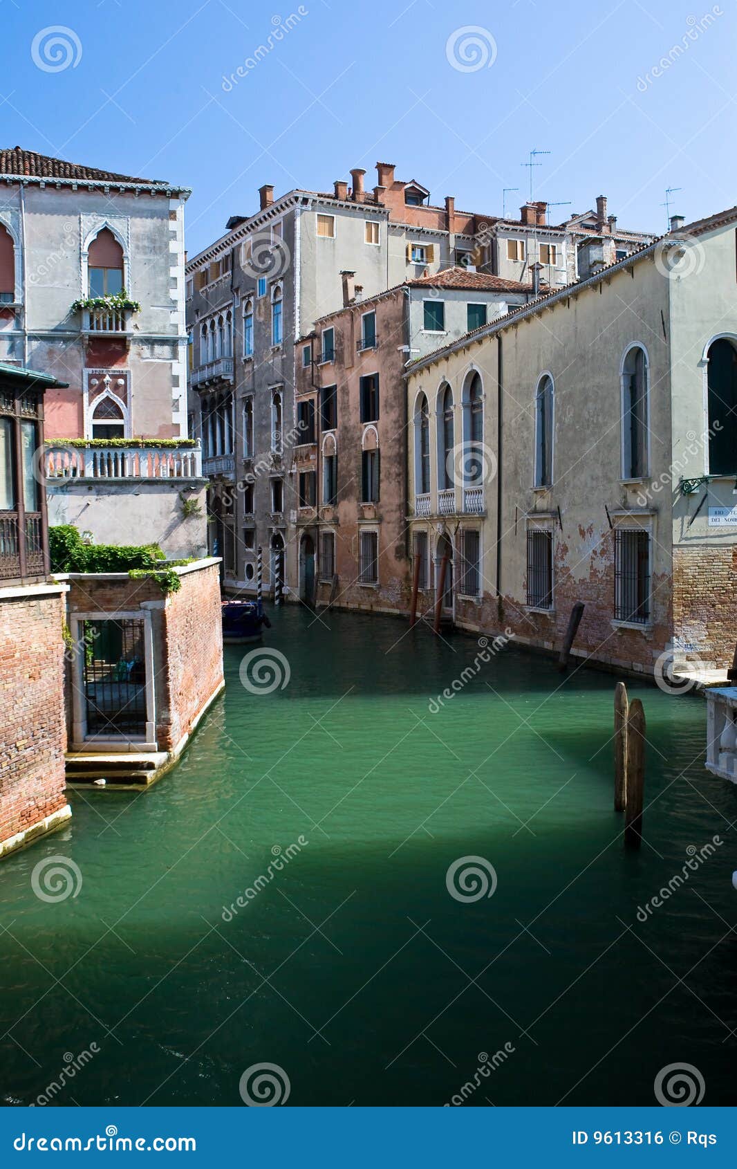 Venice Channel in the Summer Stock Photo - Image of love, italy: 9613316