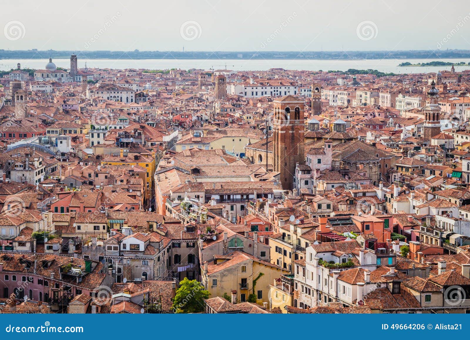 Venice Cityscape - Panoramic View from St Mark S Campanile Stock Photo ...