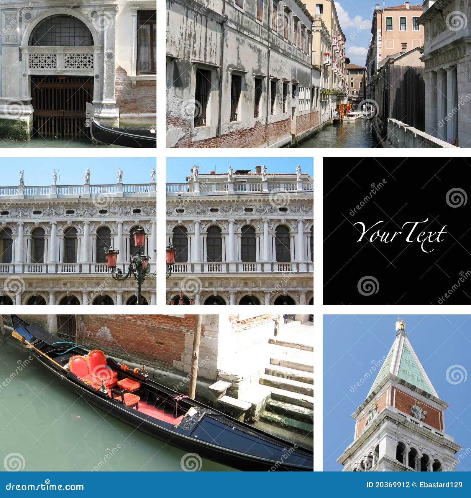 Venice Collage stock photo. Image of european, historical - 20369912
