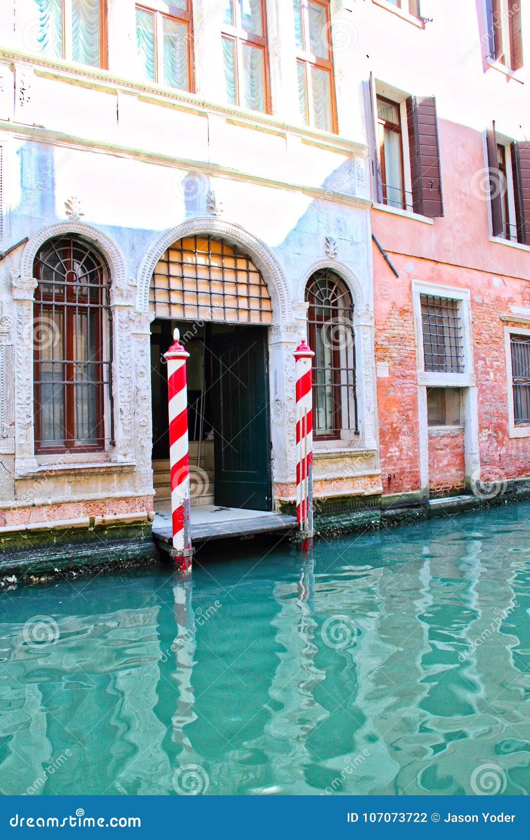 Venice Door and Dock stock photo. Image of town, travel - 107073722