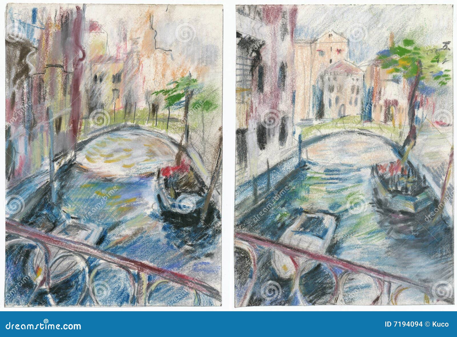 Venice, drawing stock illustration. Illustration of artistic - 7194094