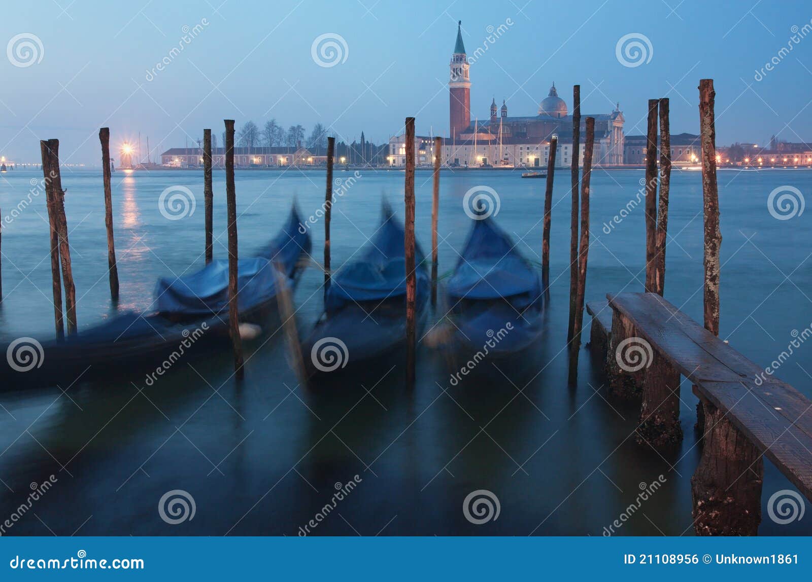 Venice at dusk stock photo. Image of tower, tourist, dawn - 21108956