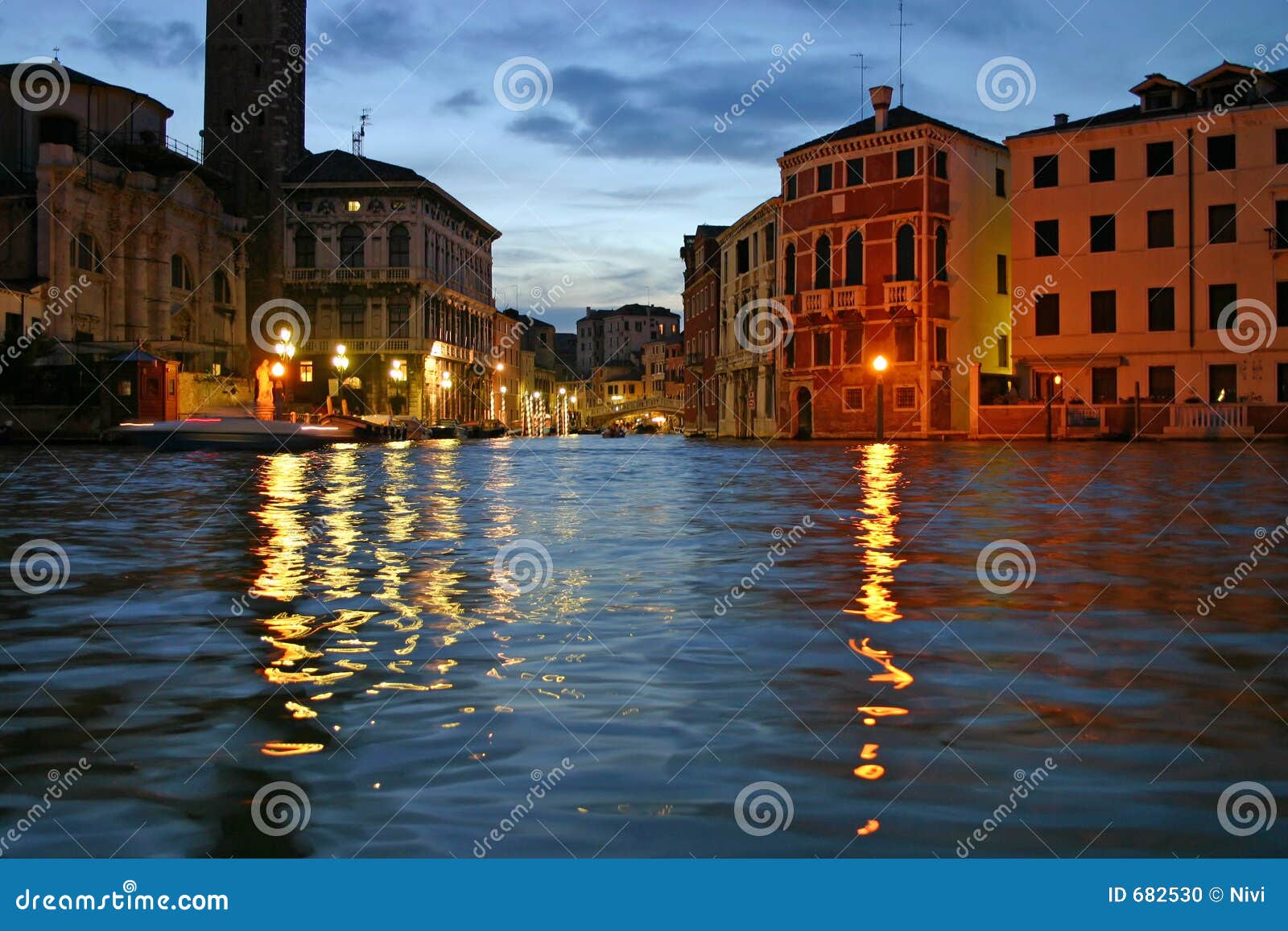 Venice at dusk stock photo. Image of reflection, water - 682530