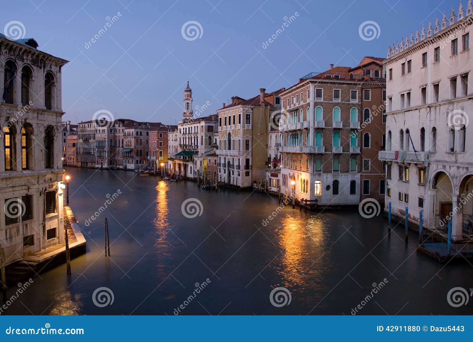 Venice at dusk stock photo. Image of gondola, italy, majestic - 42911880