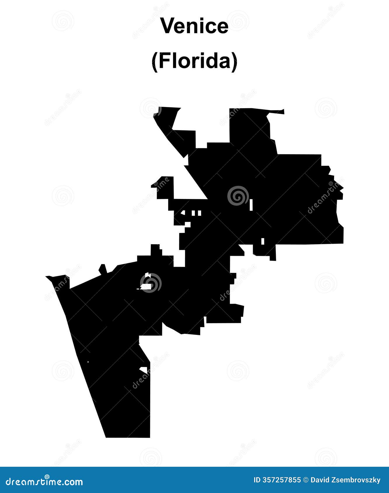 Venice outline map stock vector. Illustration of area - 357257855