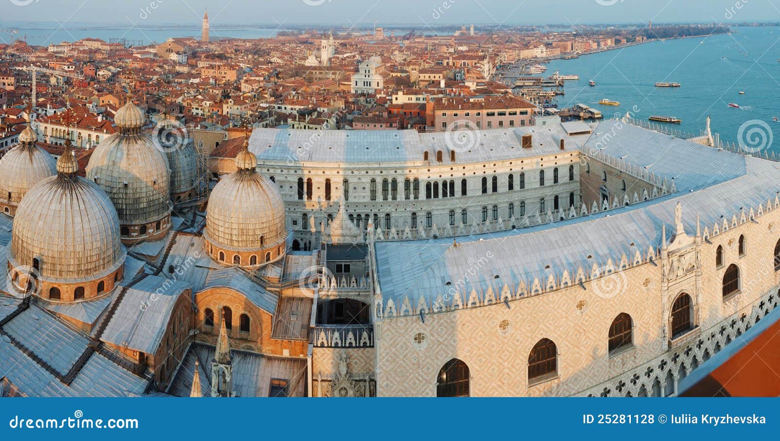 Venice Harbour,Italy, View from the Bell Tower Stock Photo - Image of ...