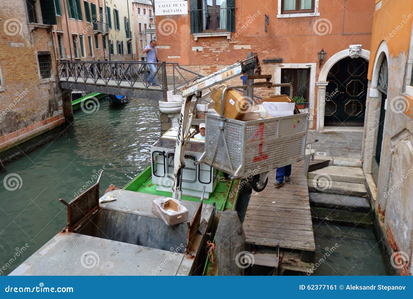 Venice Italy Boat Garbage Collection Stock Photos - Free & Royalty-Free ...