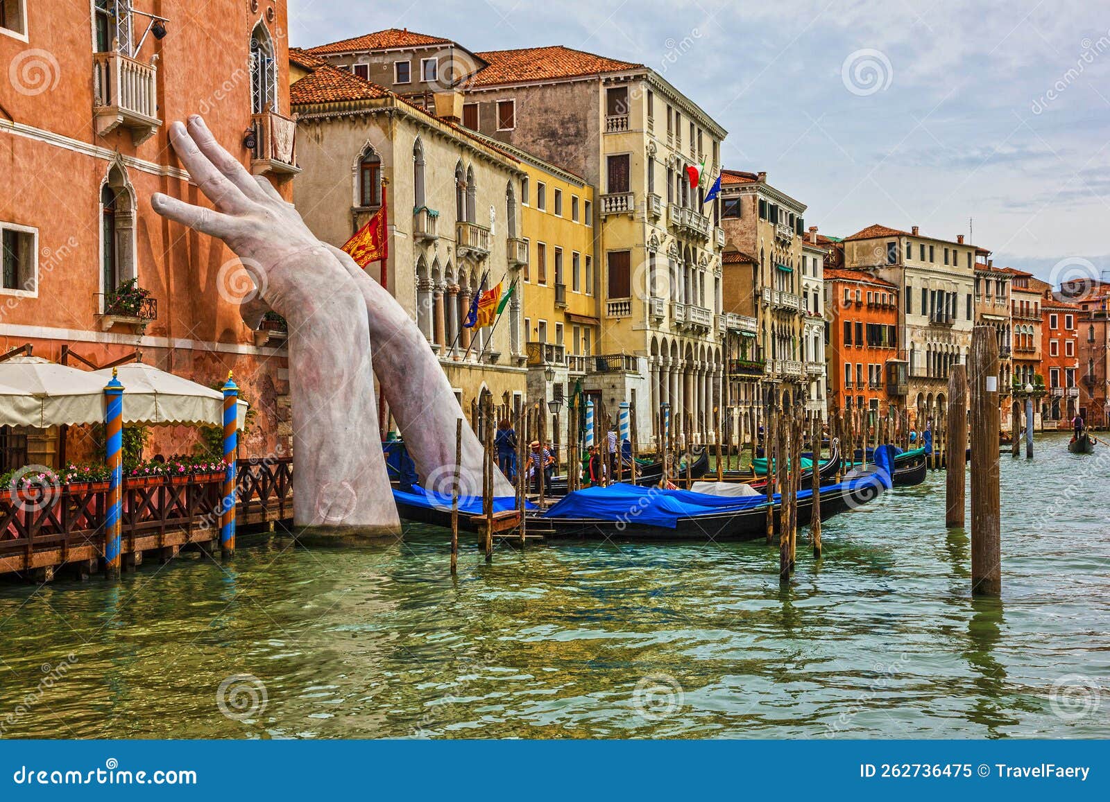 Italy: Hands Support in Venice Grand Canal Editorial Image - Image of ...