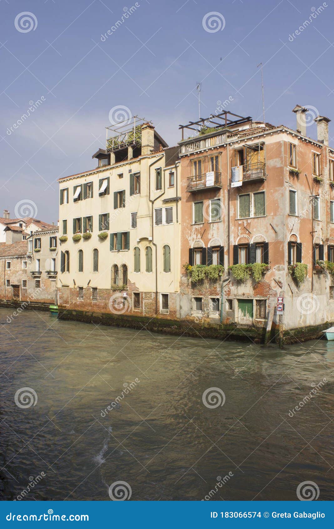 Traditional Venice Floating House Stock Photo - Image of venetian, town ...