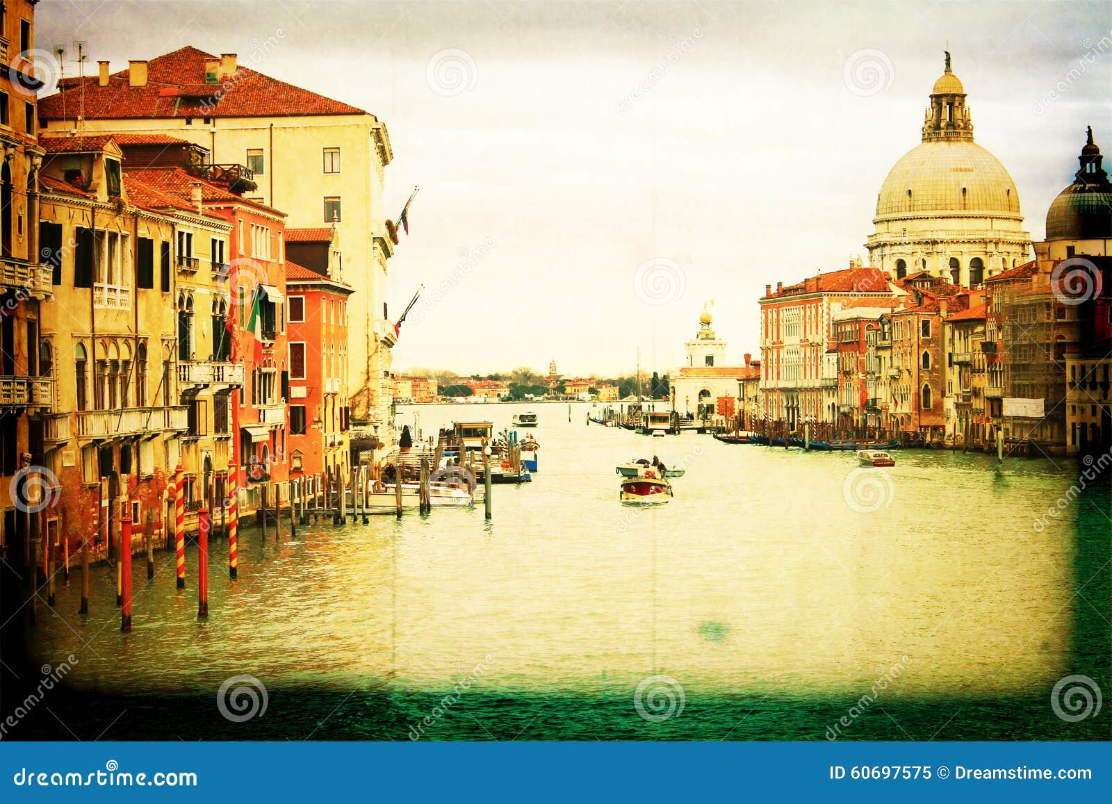 Venice, Italy Retro stock image. Image of venice, gondola - 60697575