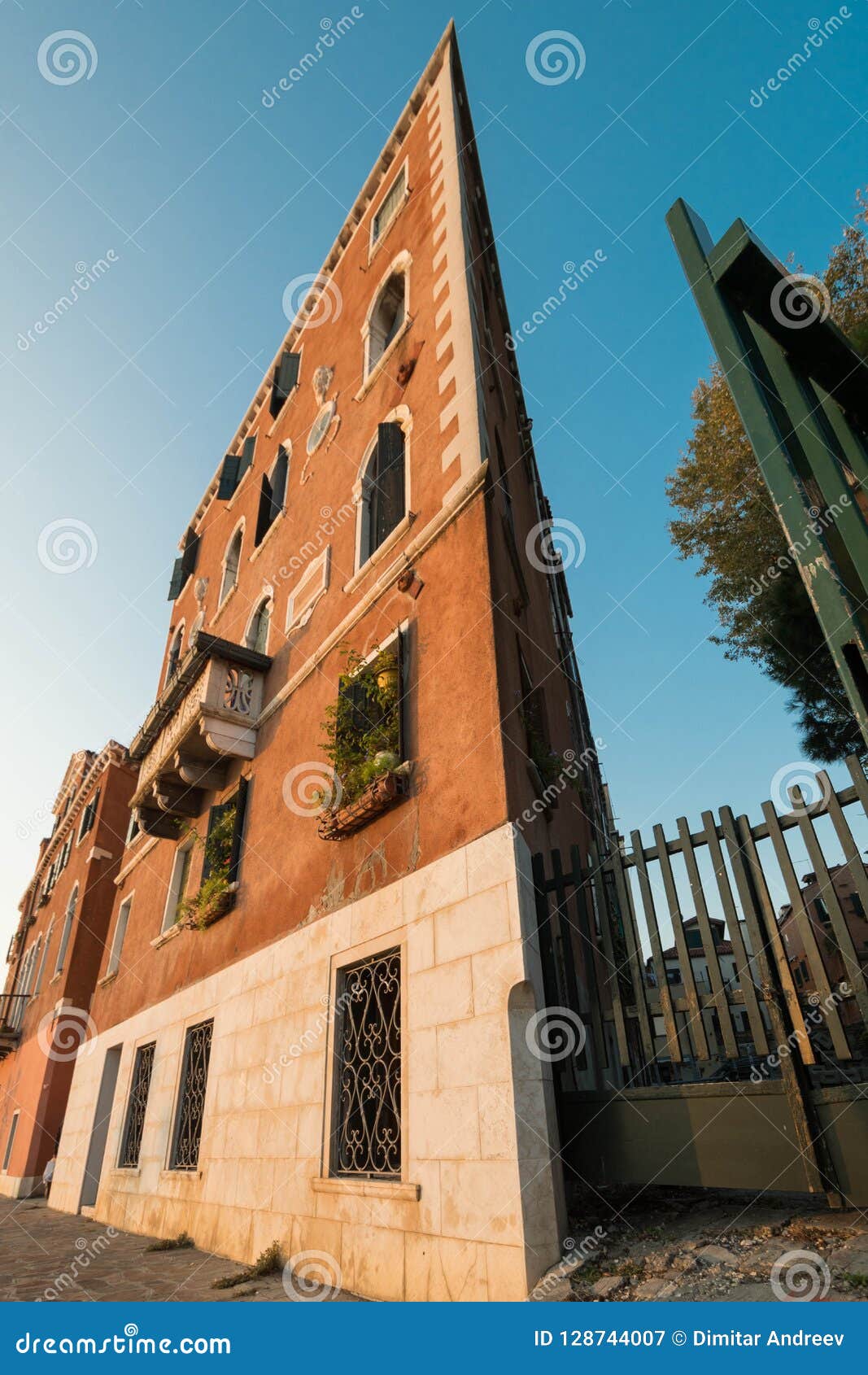 10/10/2018 Venice, Italy. the Sharp Corner Building. Stock Image ...