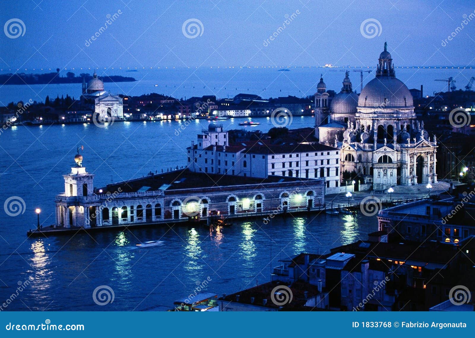 Venice landscape at dusk stock photo. Image of blue, holidays - 1833768