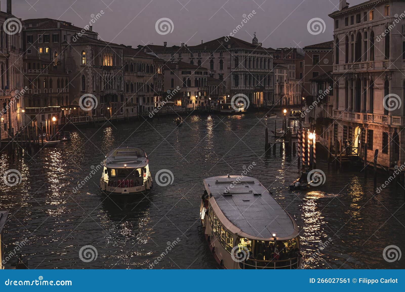Venice Landscape Dusk Night Stock Image - Image of bridge, landmark ...