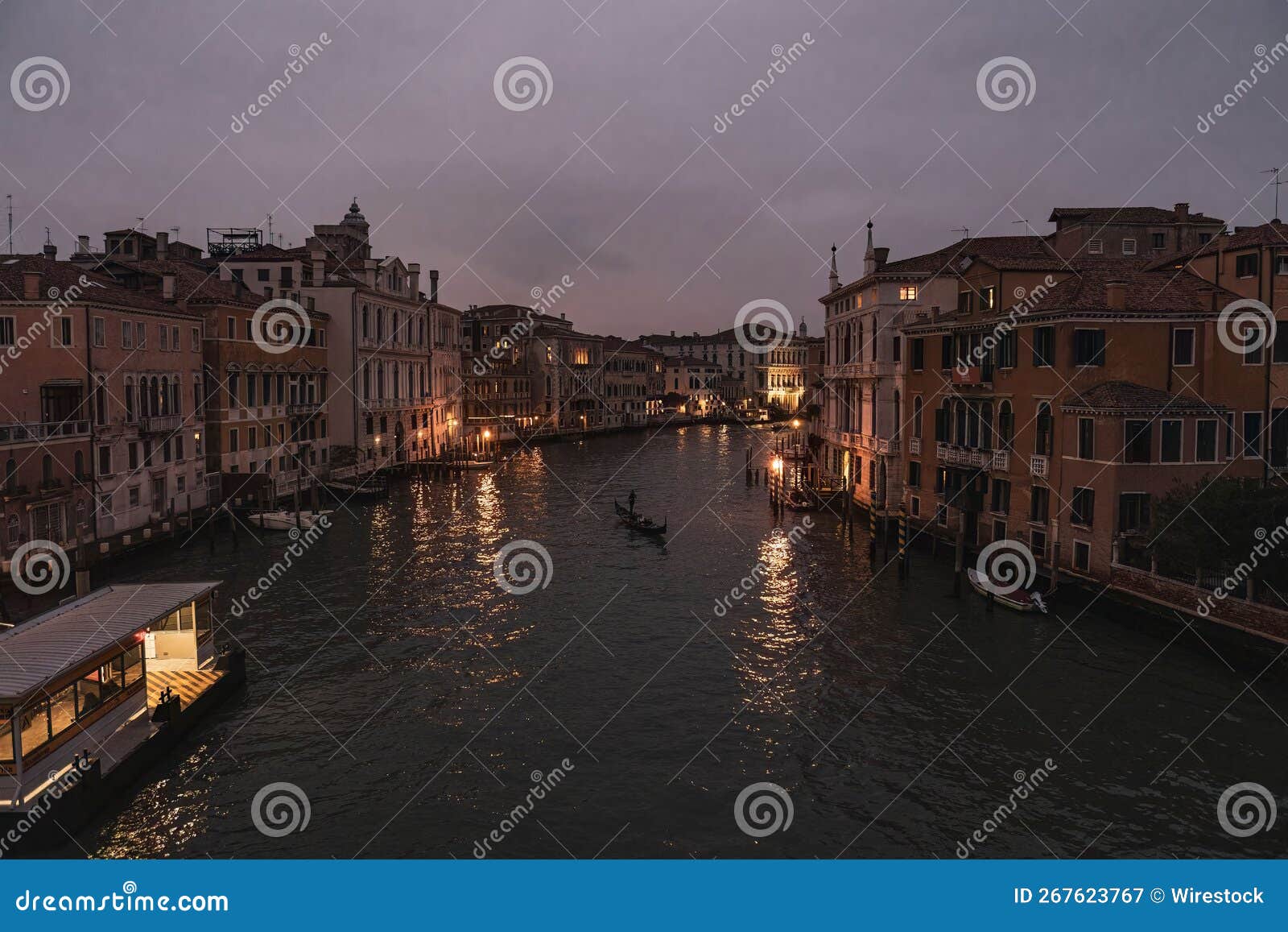 Venice Landscape Dusk Night Stock Image - Image of cityscape, venetian ...
