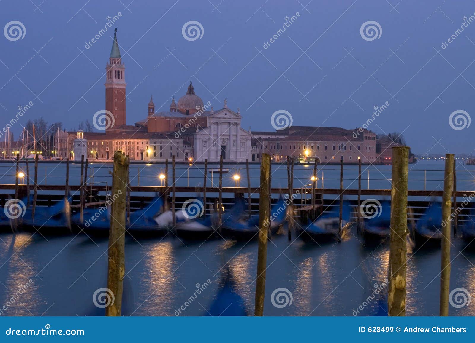 Venice Maggiore Dusk stock image. Image of italia, city - 628499