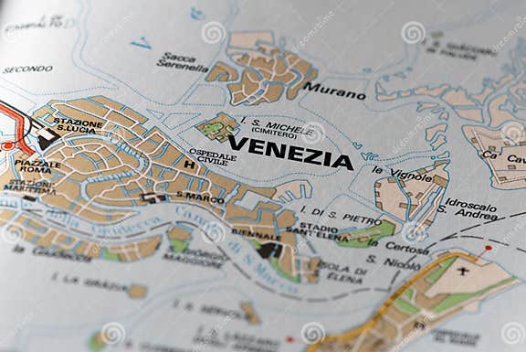 Venice on the map stock photo. Image of airport, district - 7767250