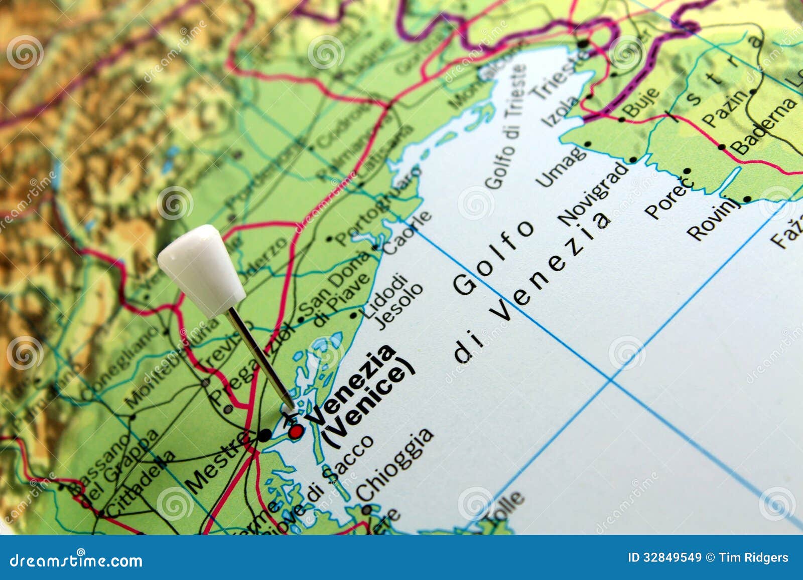 Venice Map stock image. Image of globe, focused, detail - 32849549