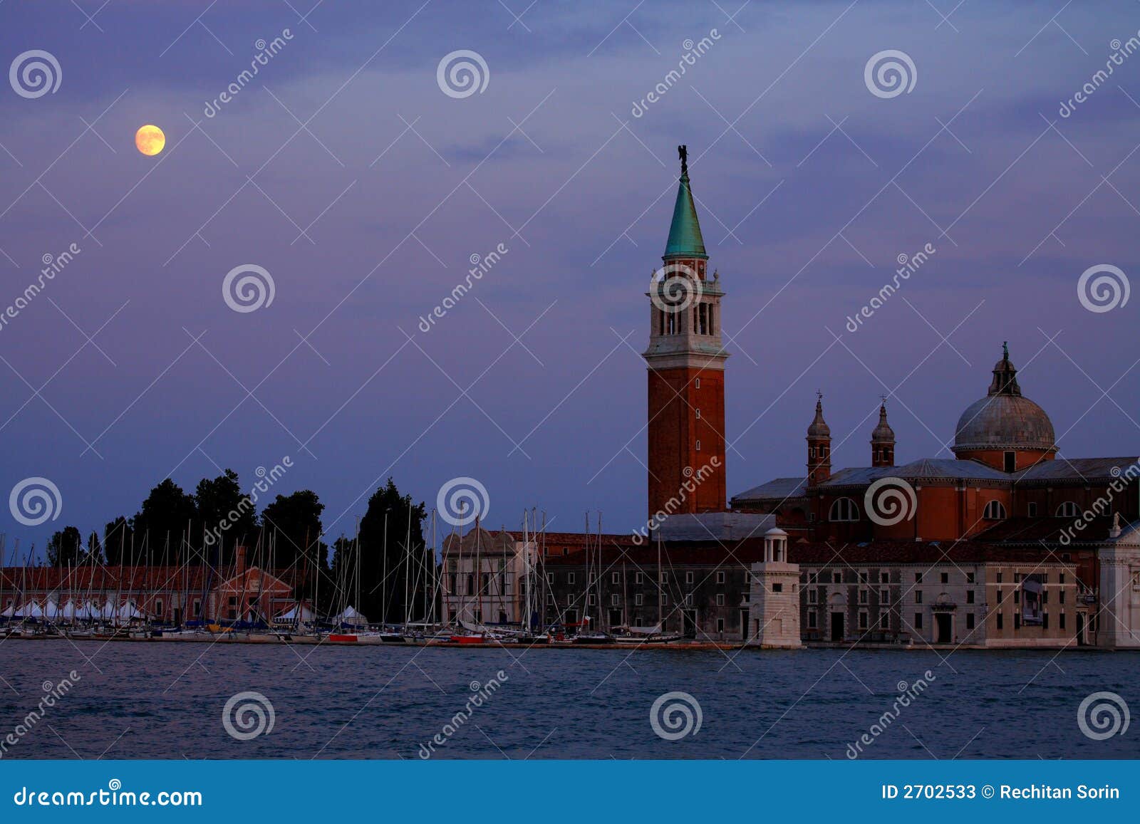 Venice moonlight stock image. Image of bota, building - 2702533