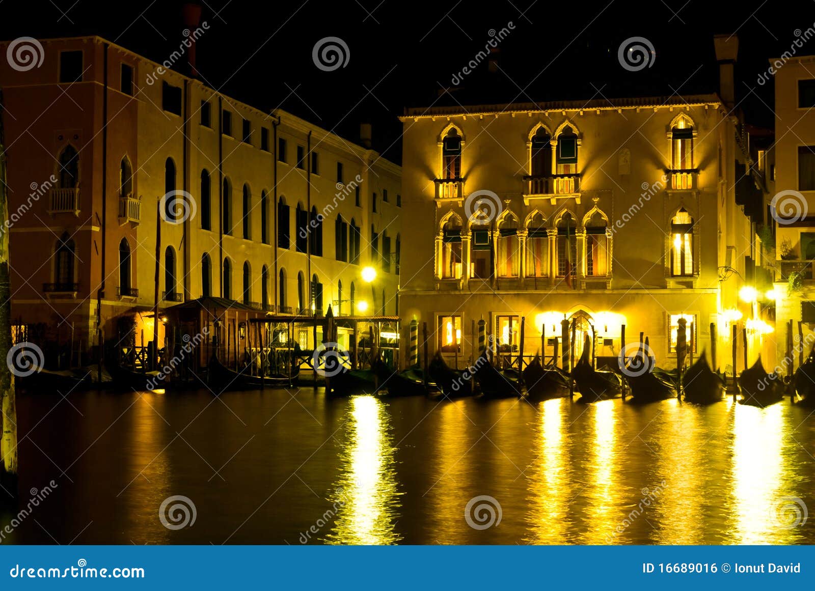Venice, night scene stock photo. Image of city, lights - 16689016