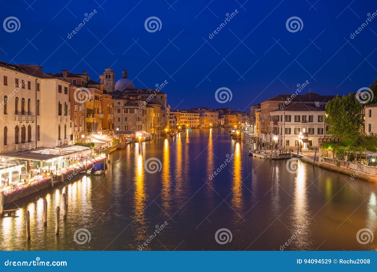 Venice / Night View of the City Editorial Stock Image - Image of travel ...