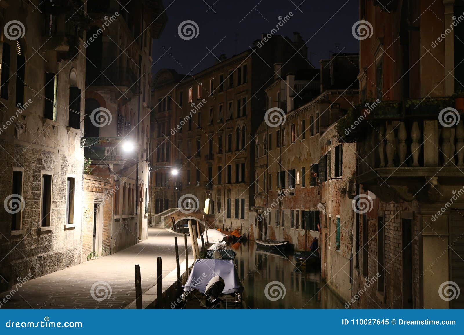 Venice night view, Italy stock image. Image of cityscape - 110027645