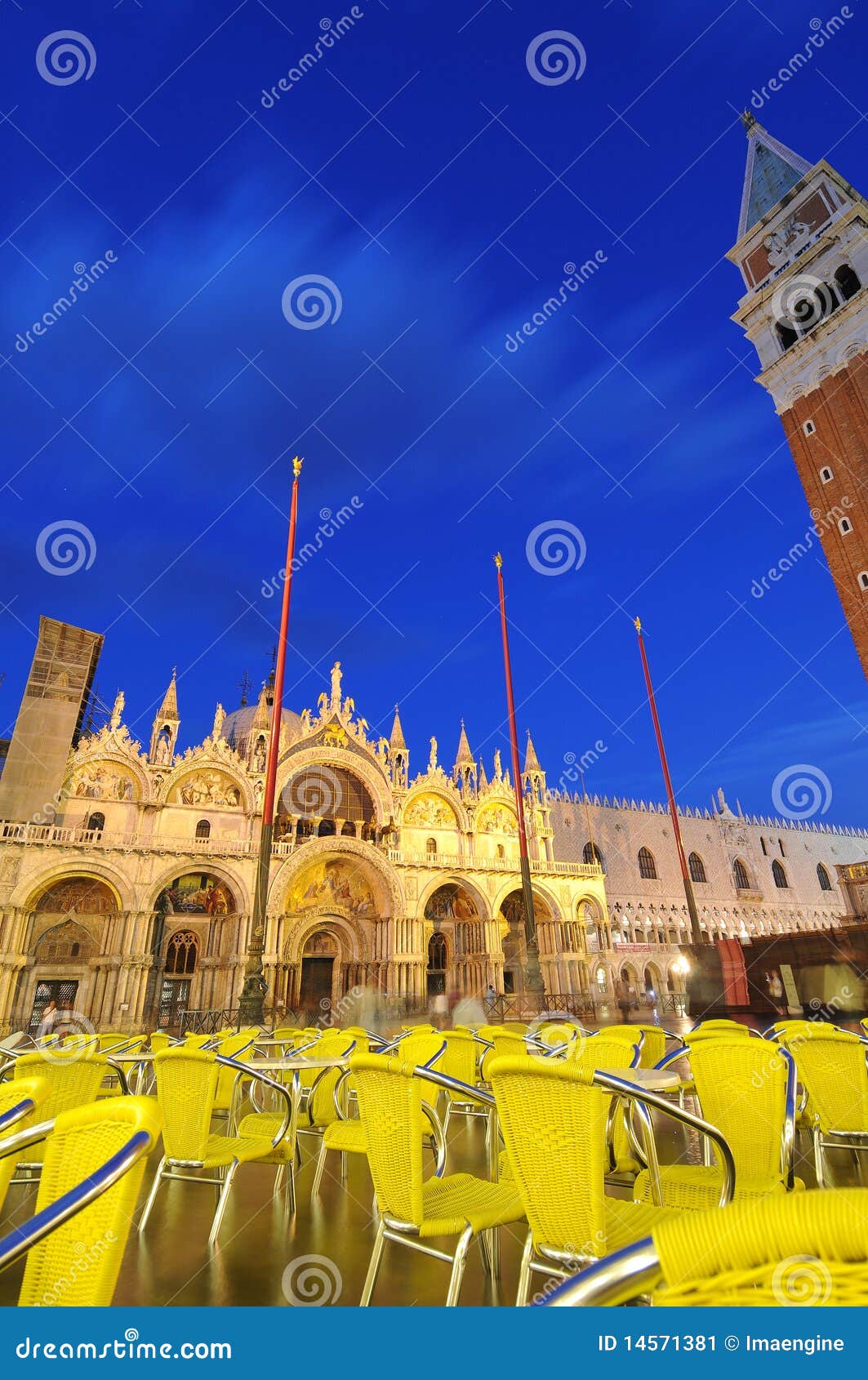 Venice Nights (San Marco Piazza at Dusk) Stock Image - Image of ...