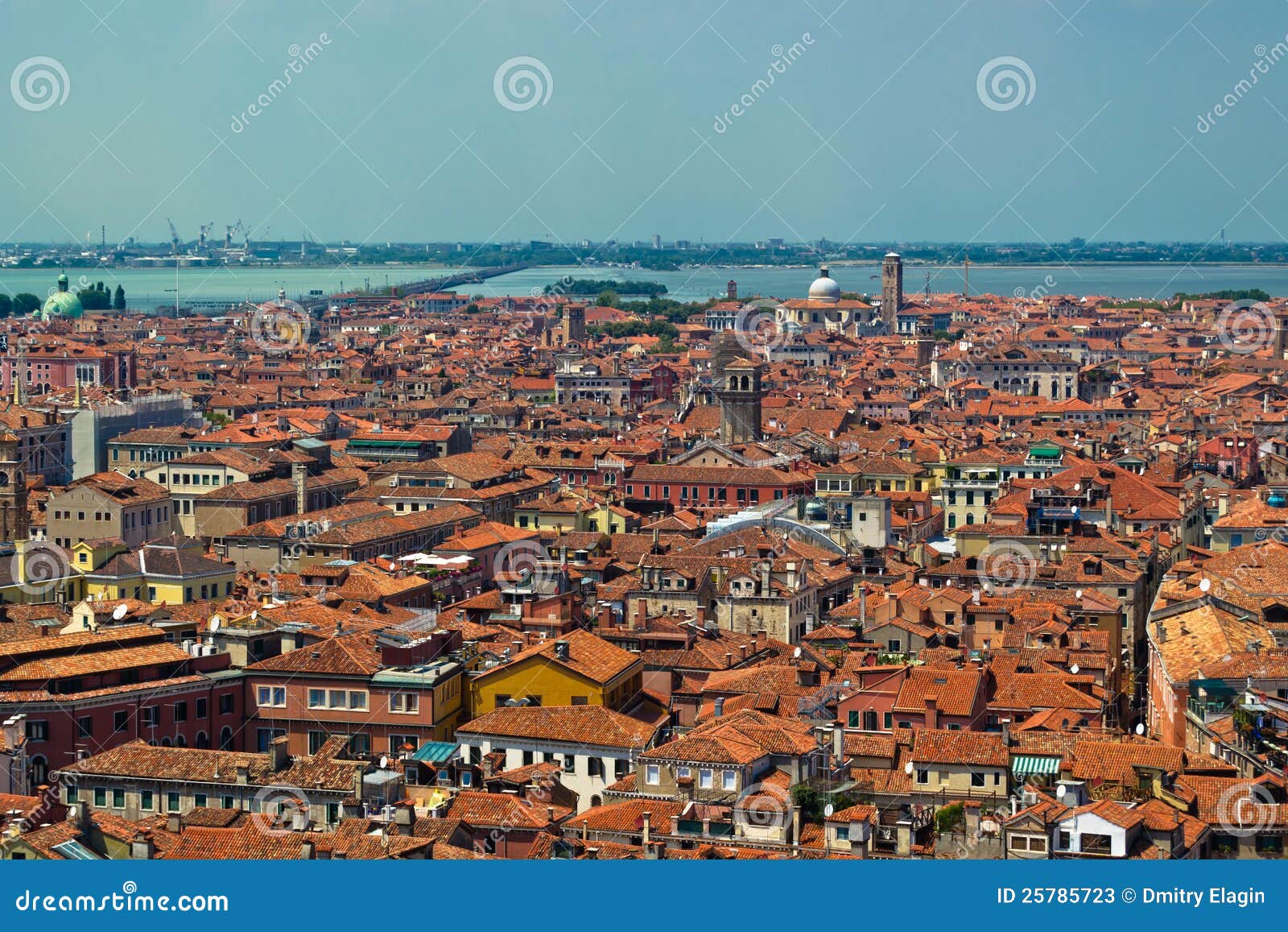 Venice Roofs from High Point of View Stock Image - Image of horizontal ...