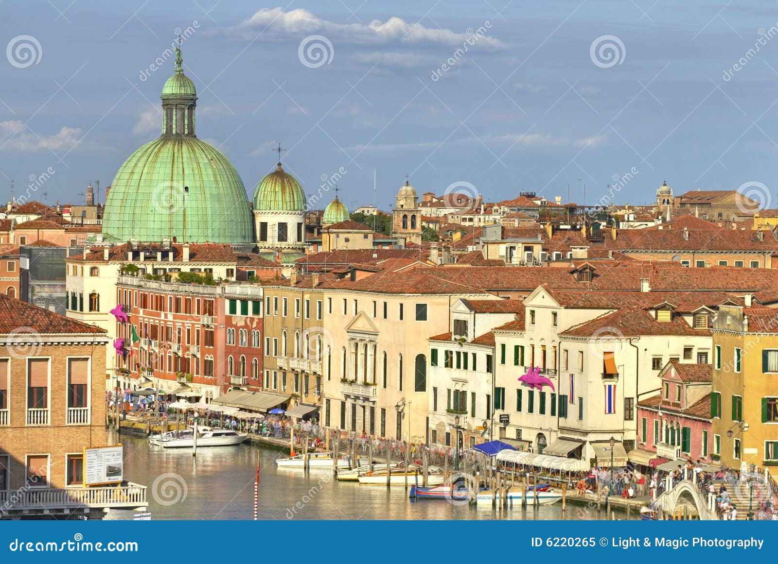 Venice rooftops and canal stock image. Image of culture - 6220265