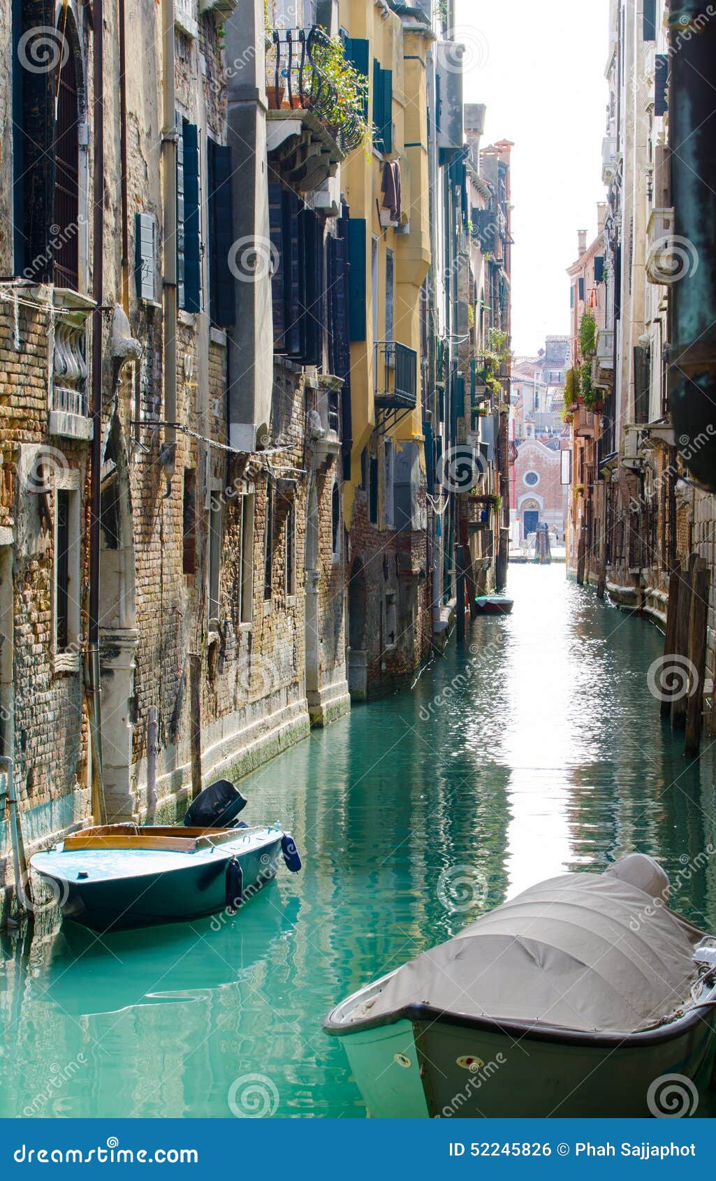 Venice Scene Along the Walk Way. Stock Photo - Image of architecture ...