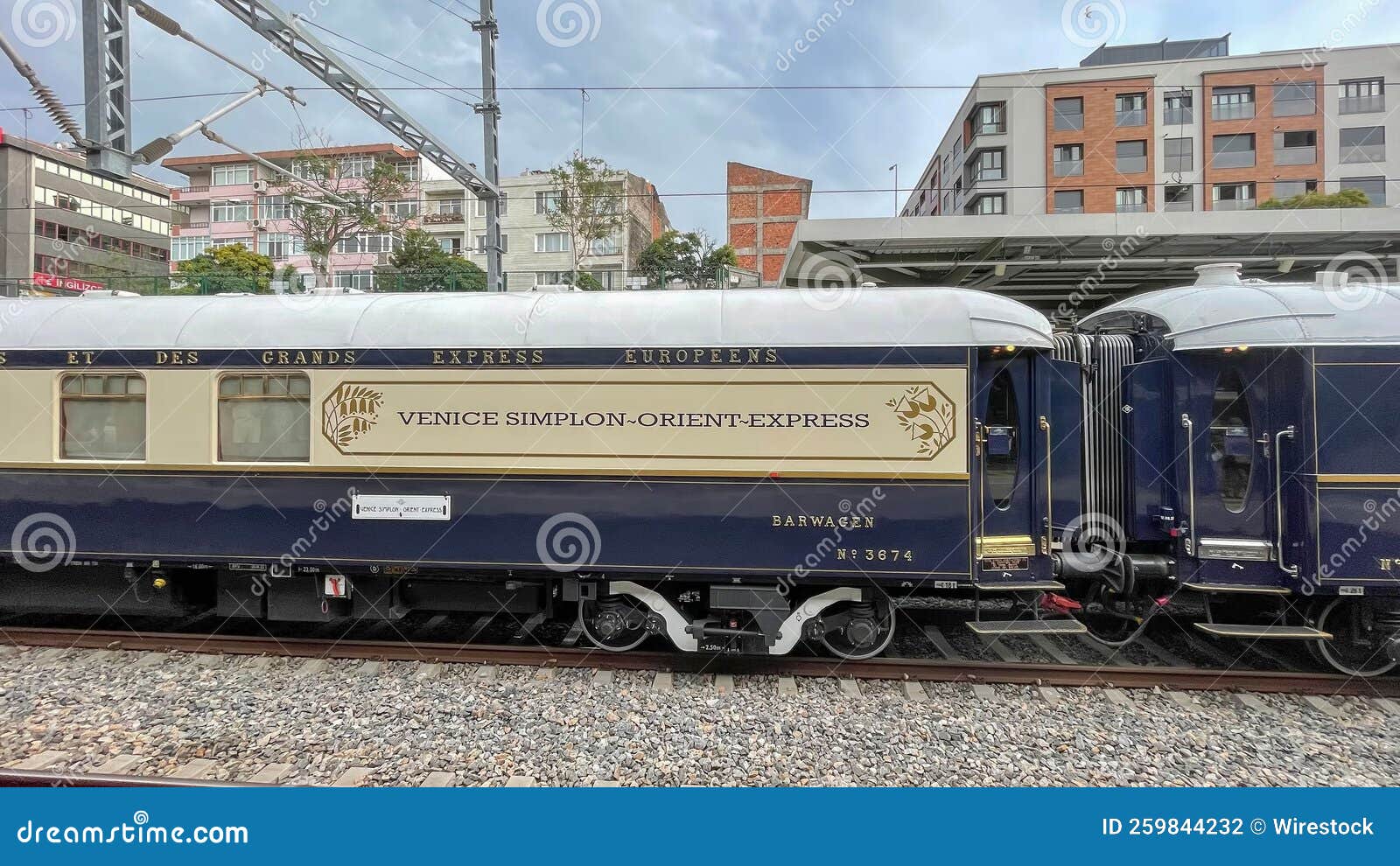 Venice Simplon Orient Express Train Captured on Train Tracks Editorial ...