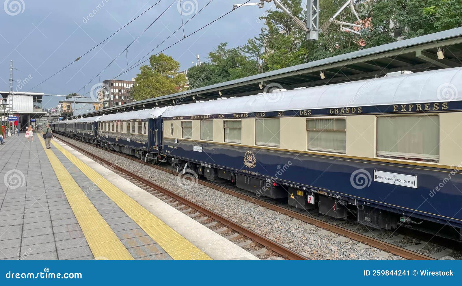 Venice Simplon Orient Express Train Captured on Train Tracks Editorial ...