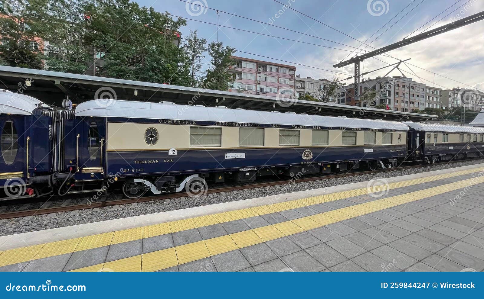Venice Simplon Orient Express Train Captured on Train Tracks Editorial ...