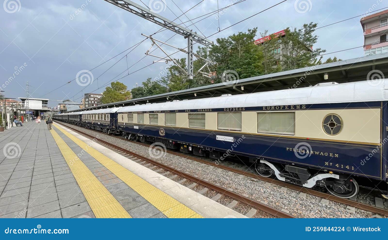 Venice Simplon Orient Express Train Captured on Train Tracks Editorial ...