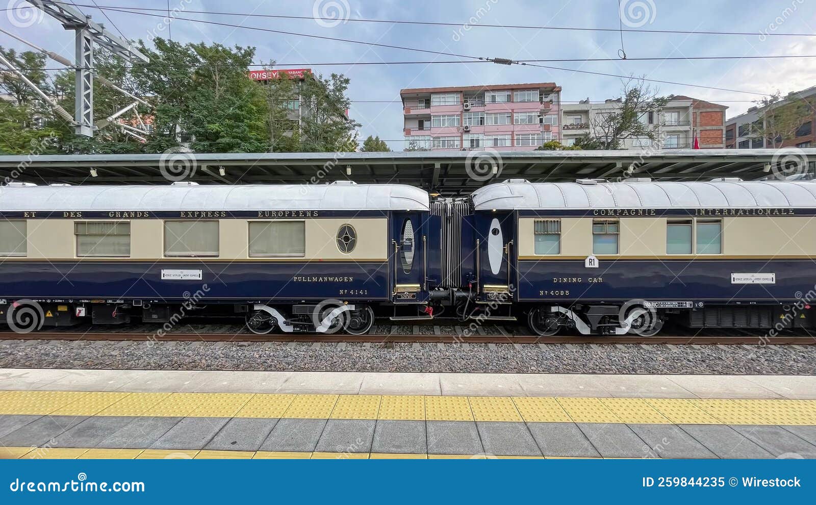 Venice Simplon Orient Express Train Captured on Train Tracks Editorial ...