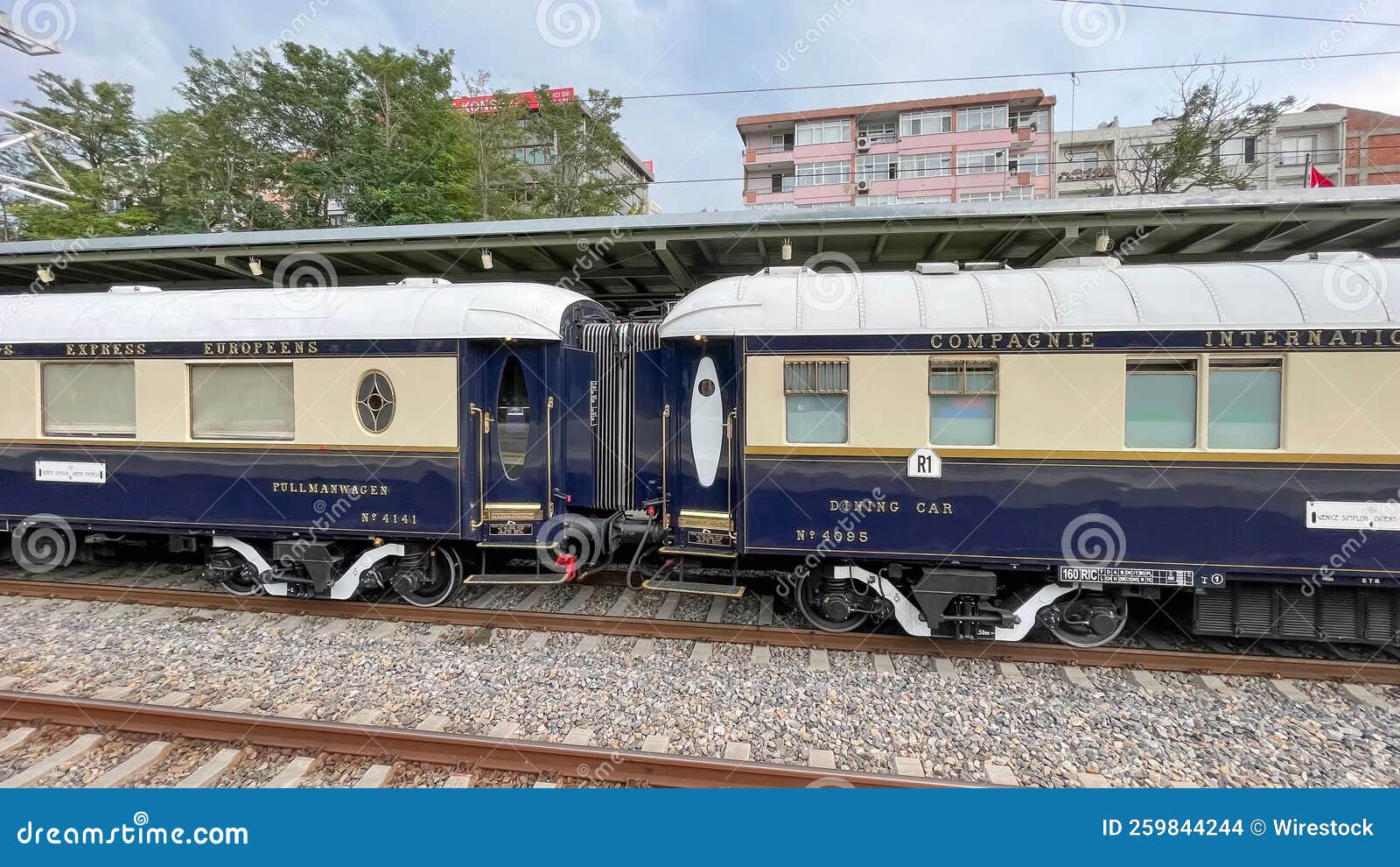 Venice Simplon Orient Express Train Captured on Train Tracks Editorial ...