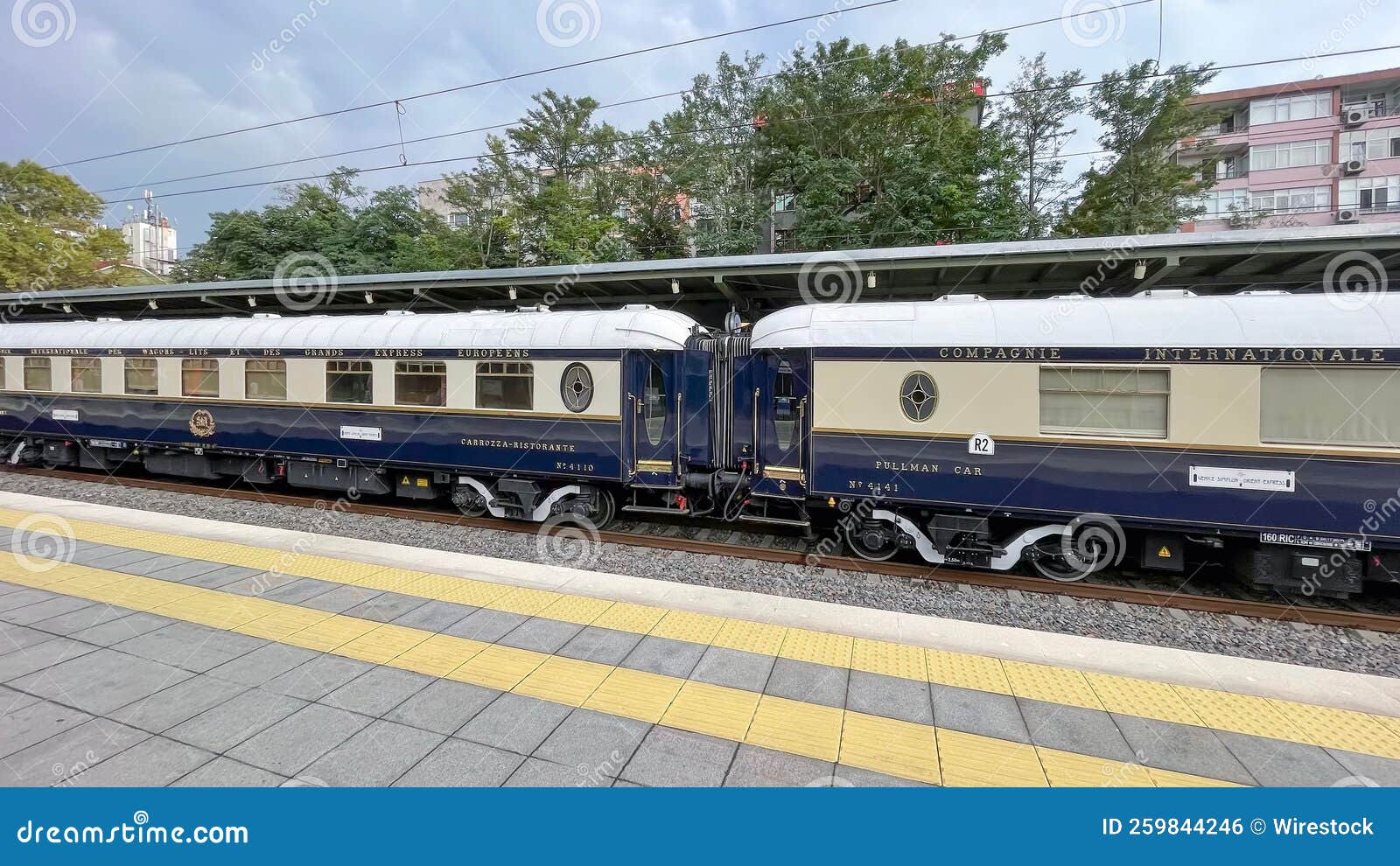 Venice Simplon Orient Express Train Captured on Train Tracks Editorial ...