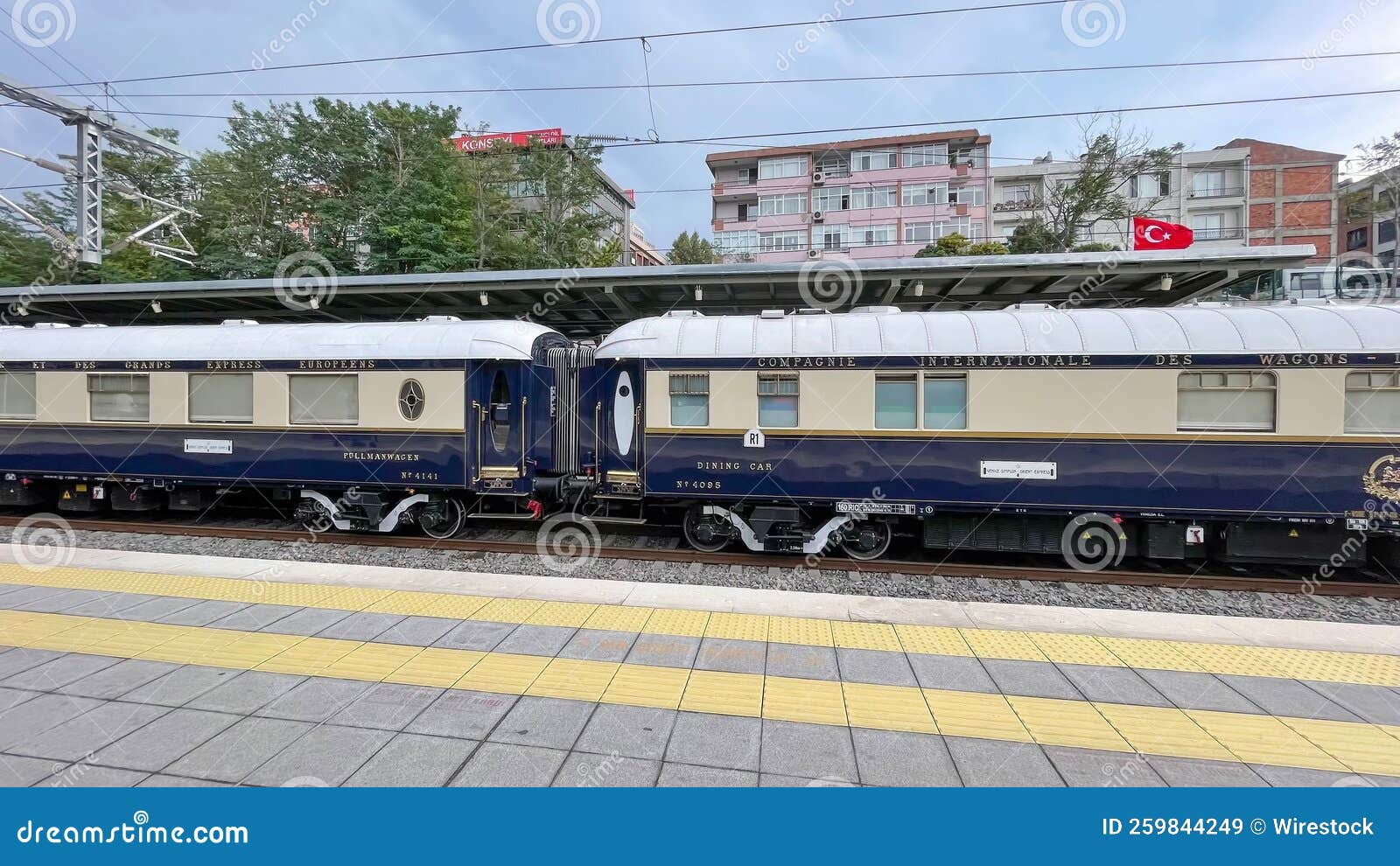 Venice Simplon Orient Express Train Captured on Train Tracks Editorial ...