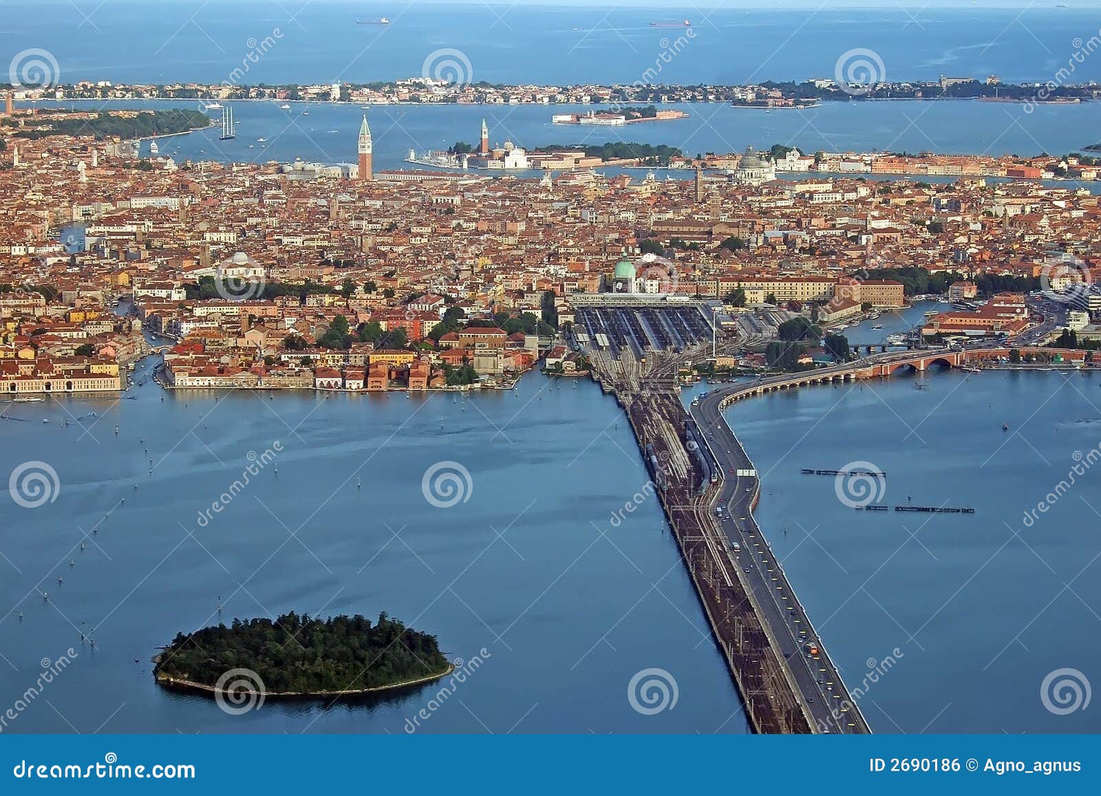Venice from the sky stock photo. Image of church, journey - 2690186