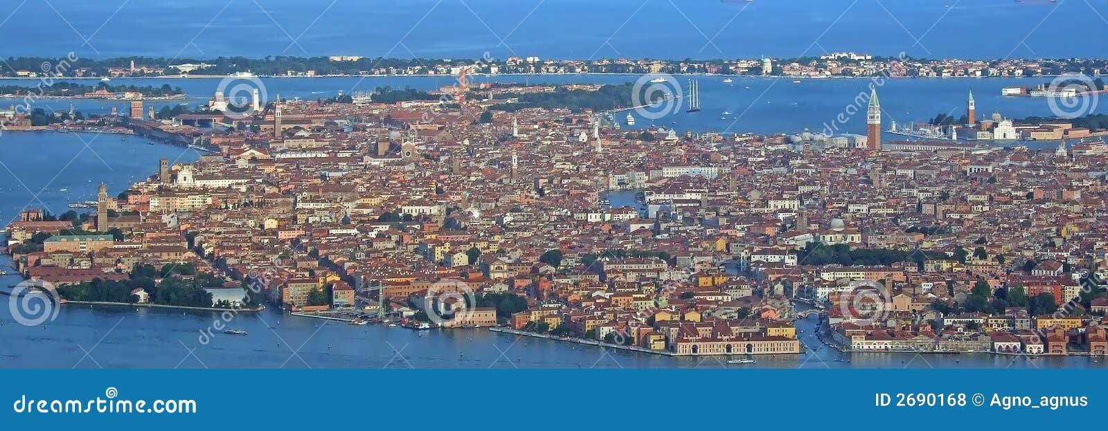Venice from the Sky Panorama Stock Photo - Image of italian, venezia ...