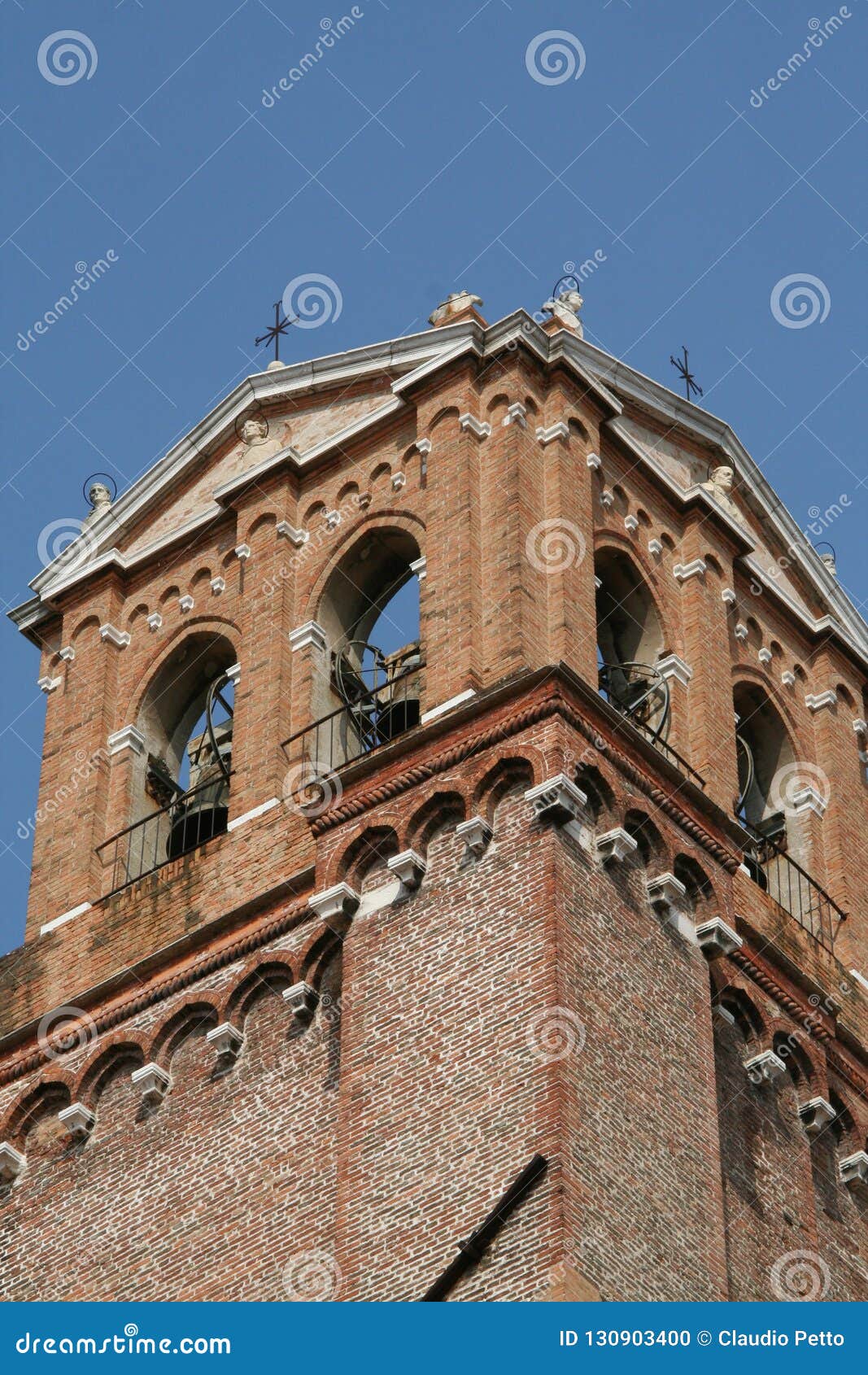 Venice, a small bell tower stock photo. Image of vacation - 130903400